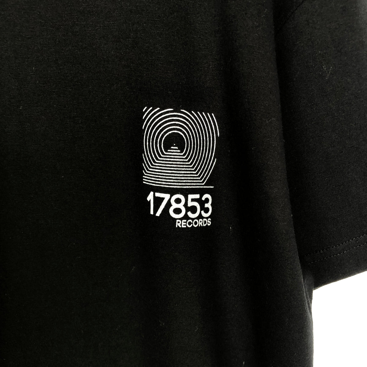 17853 Records label T-shirt (Black/White, Sizes S-XXL) – PHYSICAL STORE