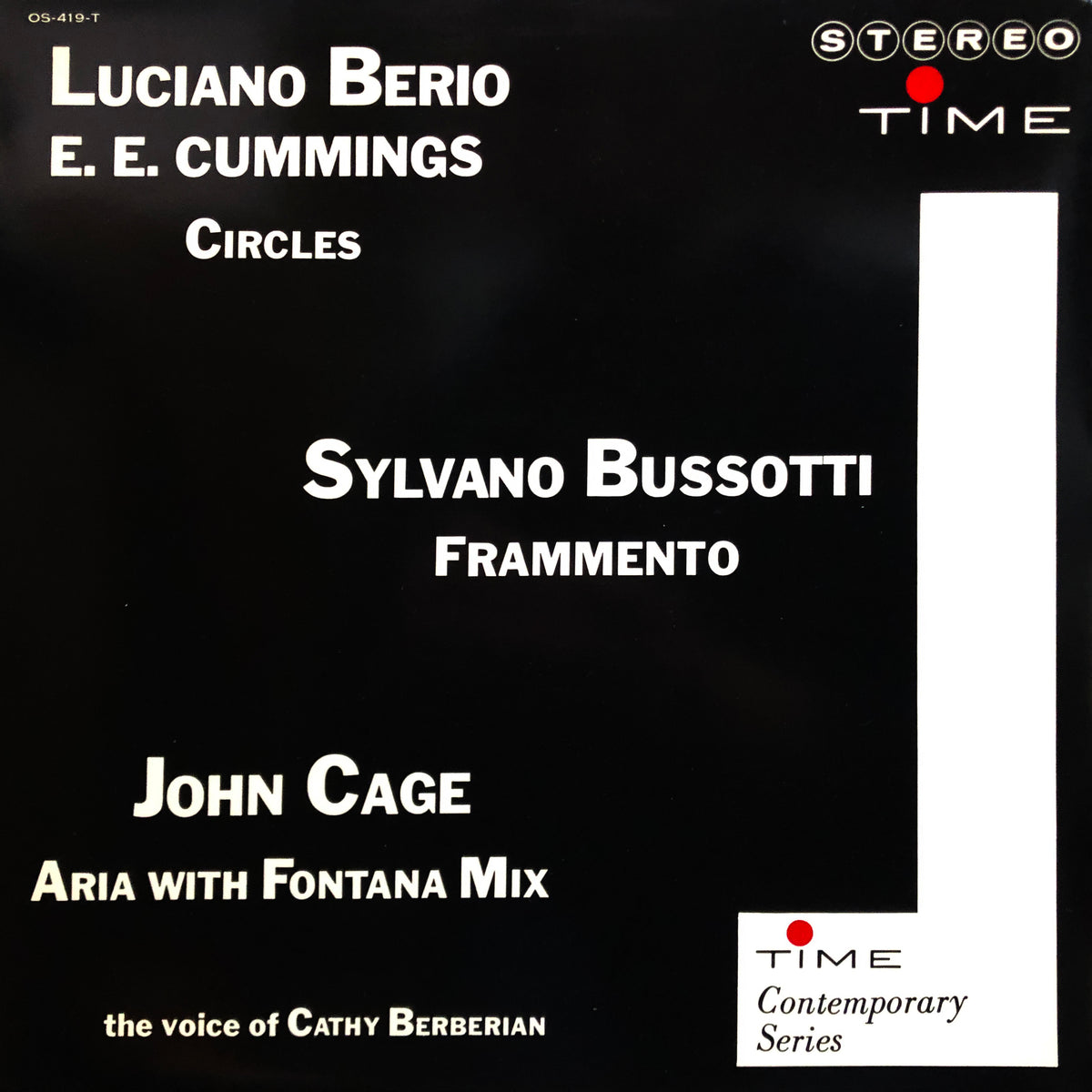 L. Berio / S. Bussotti / J. Cage “Circles / Frammento / Aria with Font ...