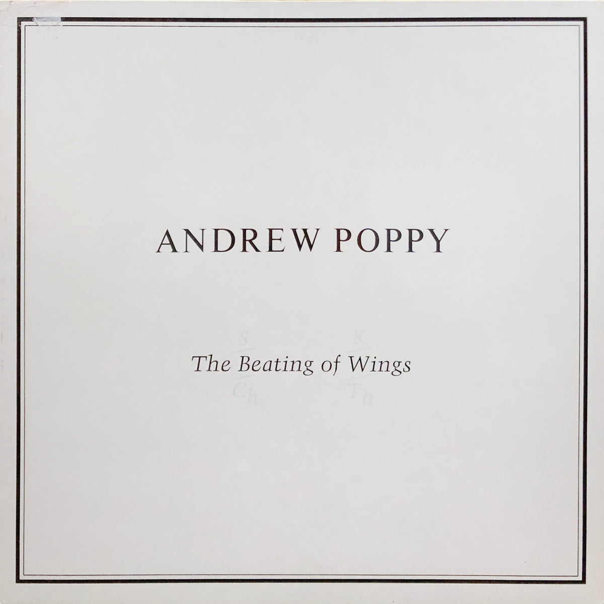 Andrew Poppy “The Beating of Wings” – PHYSICAL STORE